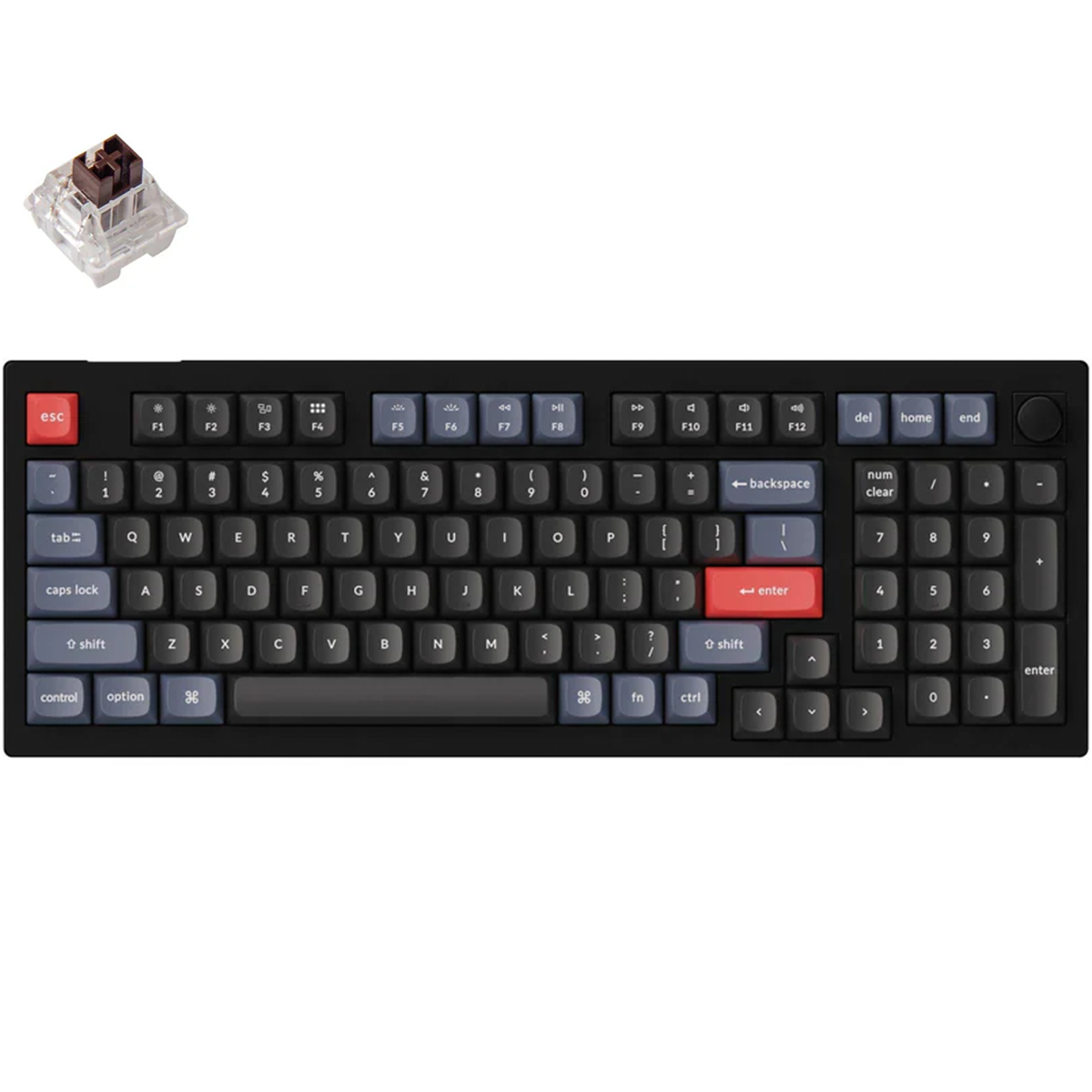 Keychron V5 96% RGB Carbon Black Mechanical Keyboard - K Pro Brown Swi – Computer Lounge