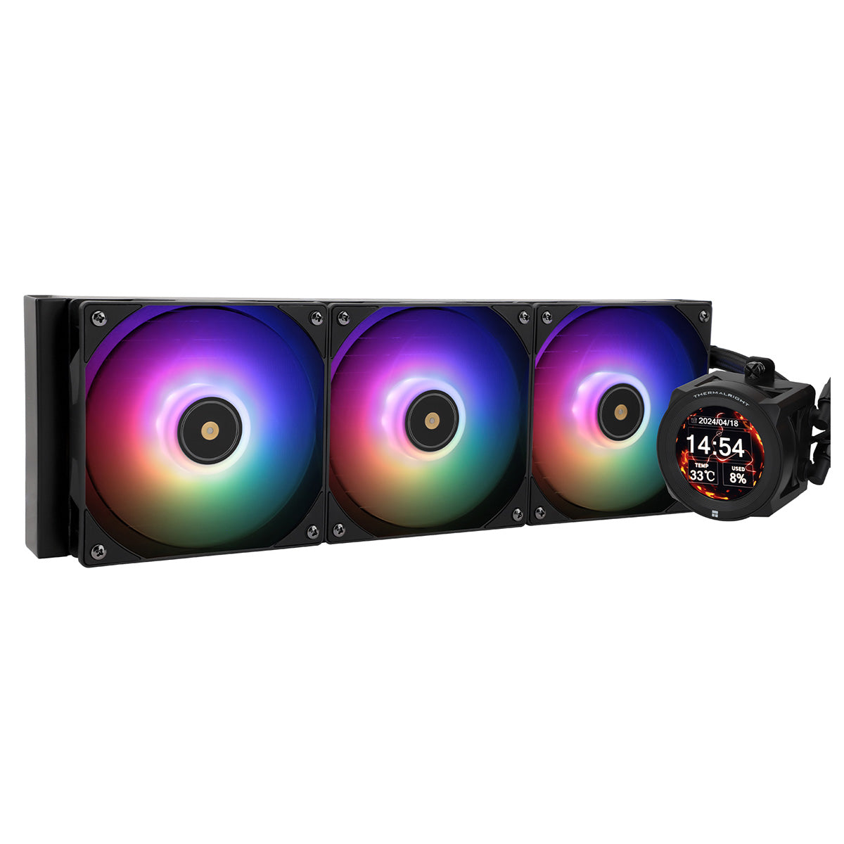Thermalright Core Vision 360 Black ARGB 360mm LCD AIO Liquid CPU Coler ...