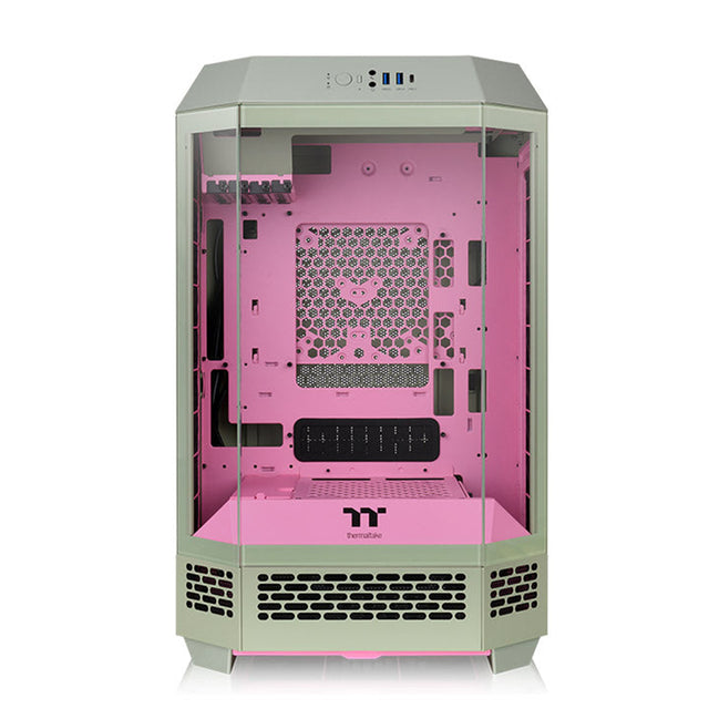 Thermaltake The Tower 300 Tempered Glass Micro Tower Case Matcha Plum ...