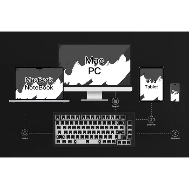 Akko 5075B VIA 75% RGB Wireless Mechanical Keyboard Barebones Kit - Mo ...